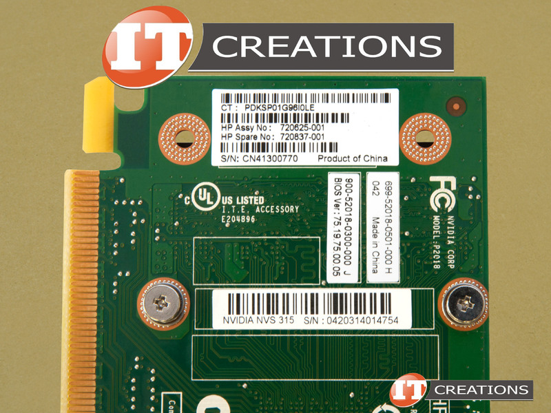 NVS 315-HP-HIGH P - Refurbished - HP NVIDIA NVS 315 GRAPHICS CARD 1GB ...