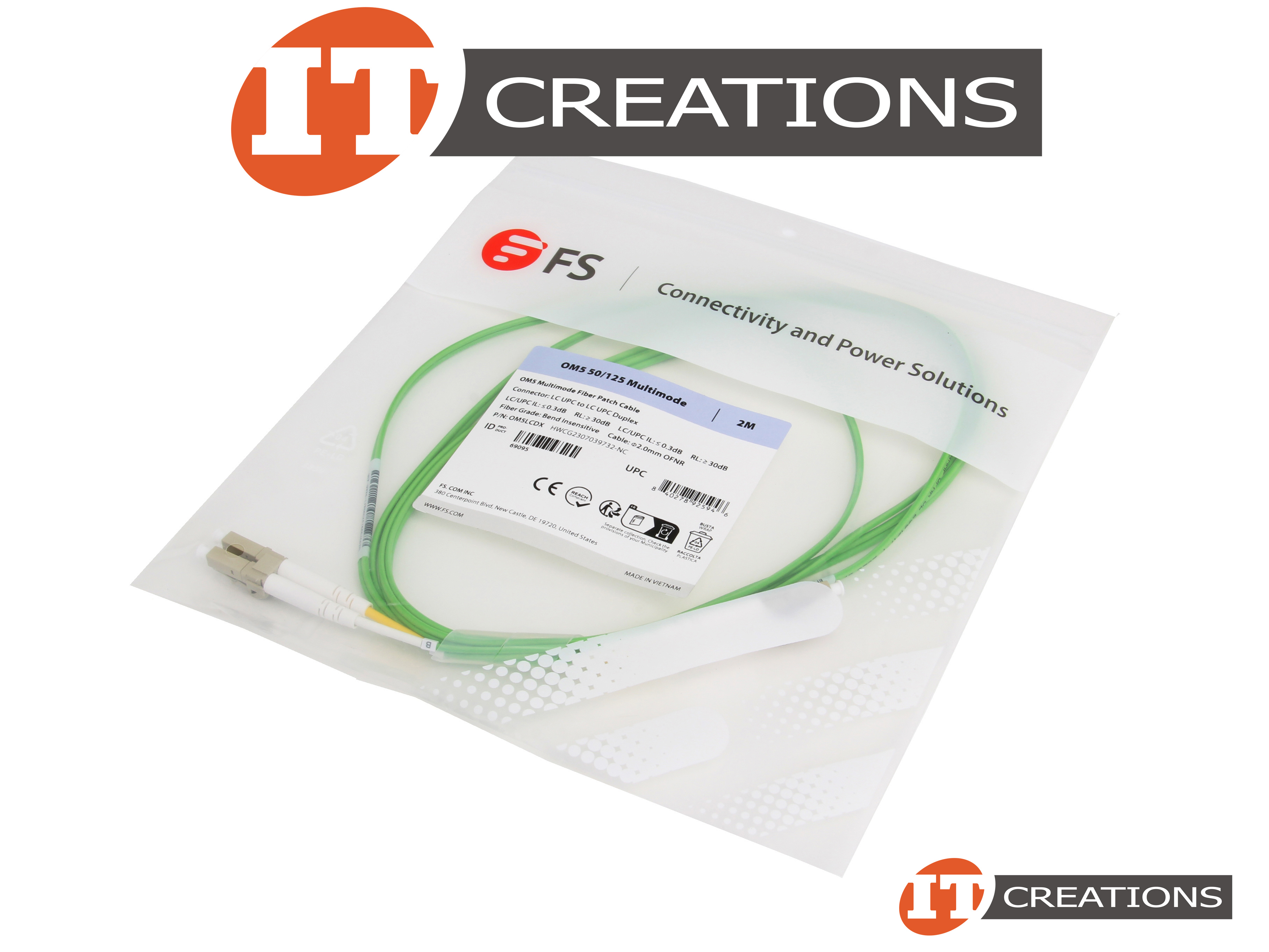 OM5LCDX-2M Fiberstore LC UPC Duplex OM5 Multimode Wideband Riser Ofnr 2 ...