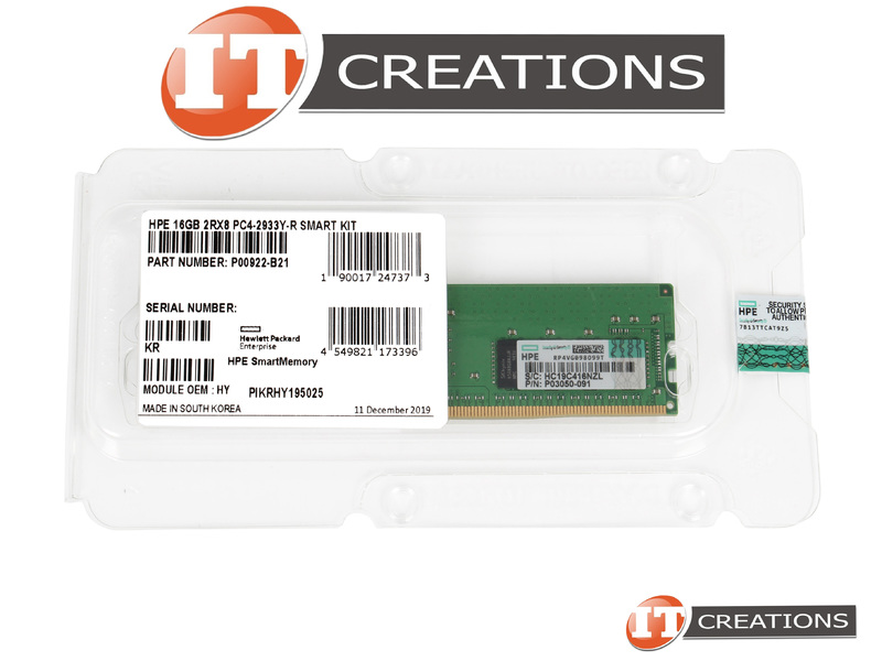 P00922-B21-RETAIL - Retail - HP / HPE 16GB PC4-23466y-R DDR4-2933y-R Registered ECC 2rx8 Cl21 ...