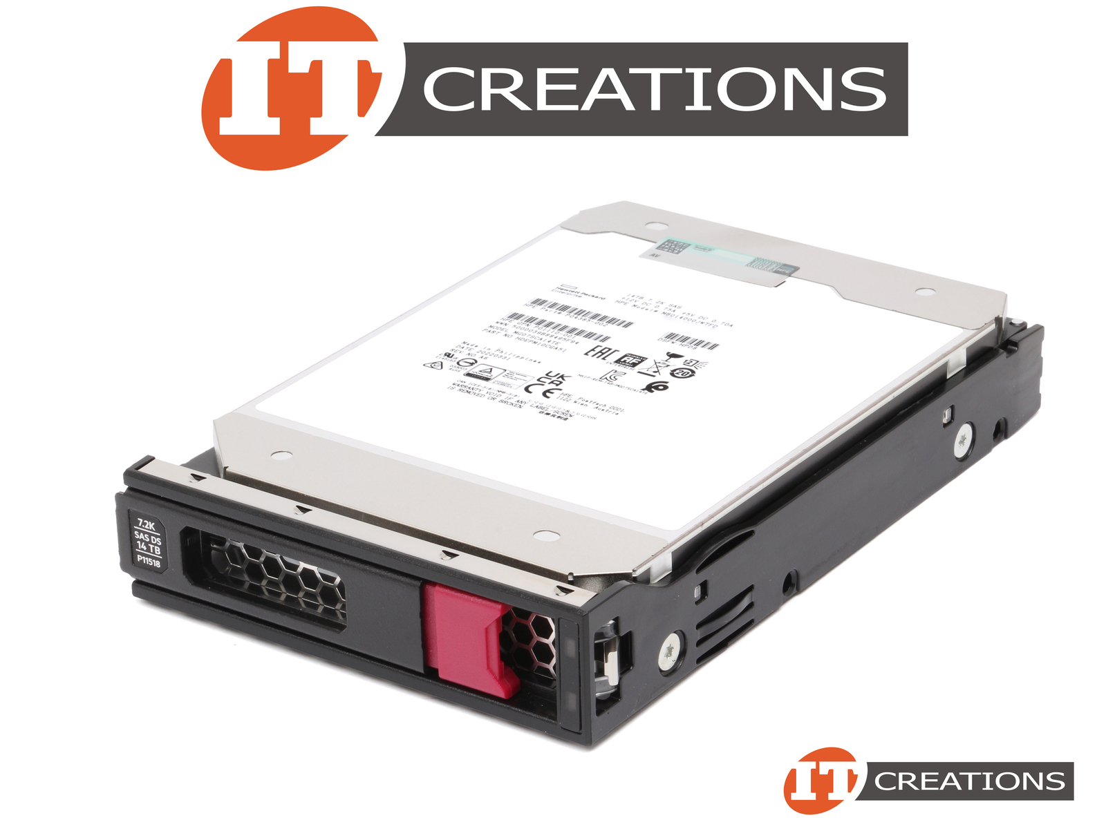 P11518-001 - New Other - HP / HPE 14TB 7.2k RPM SAS III 3.5 Inch Large Form Factor LFF High ...