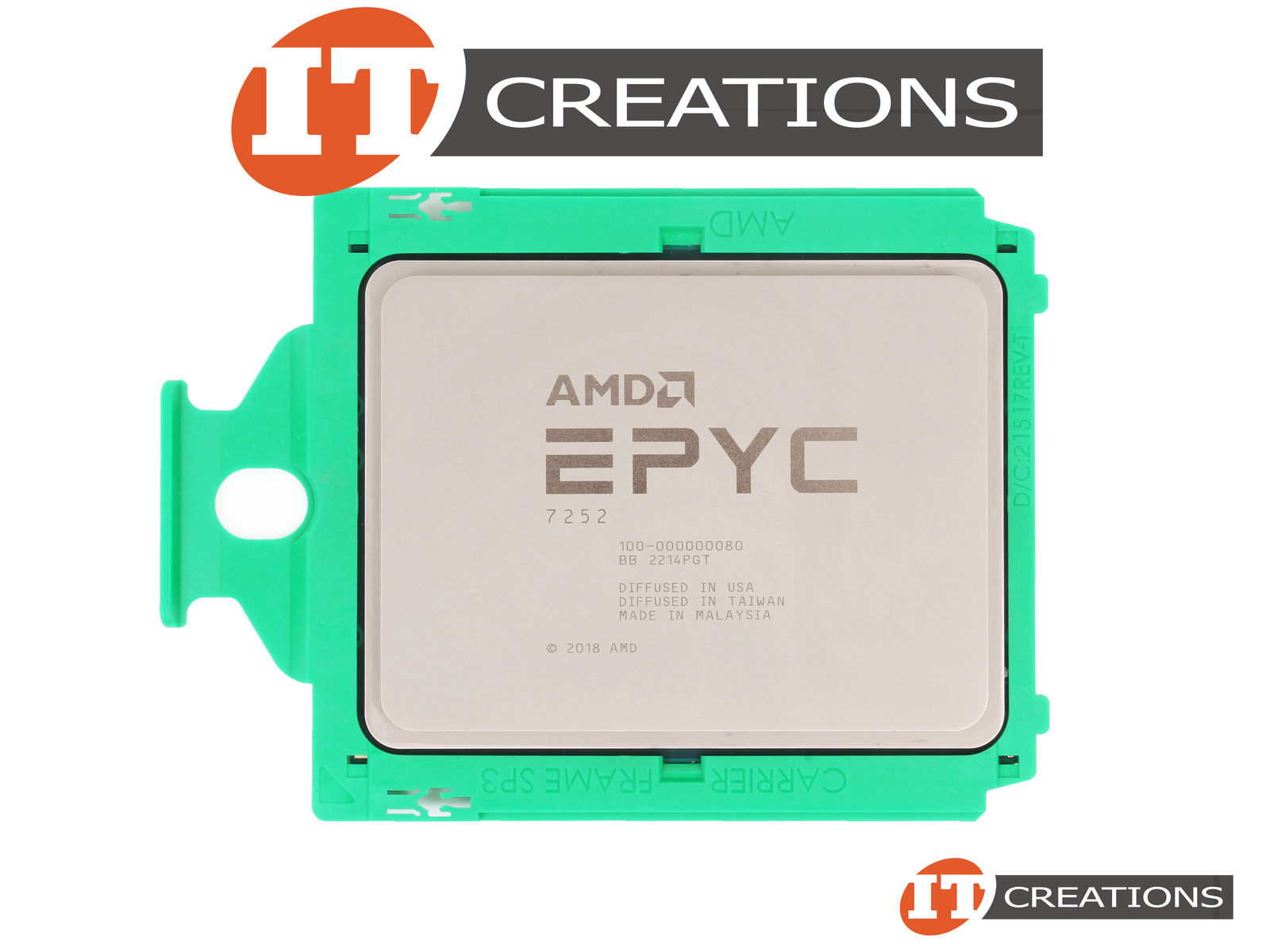P57790-B21 HP CPU AMD EPYC 8 Core Processor 7252 3.1GHZ Base / 3.2GHZ ...