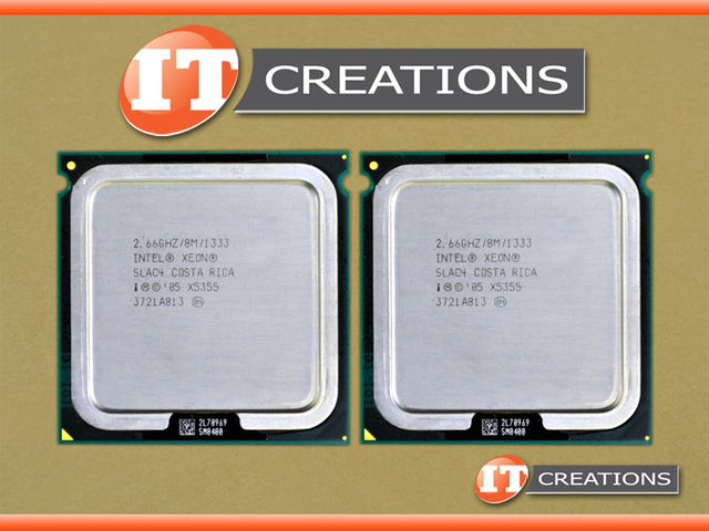 PAIR SLAC4 INTEL CPU MATCHING PAIR ASSEMBLY HAS (2) X5355 QUAD CORE ...