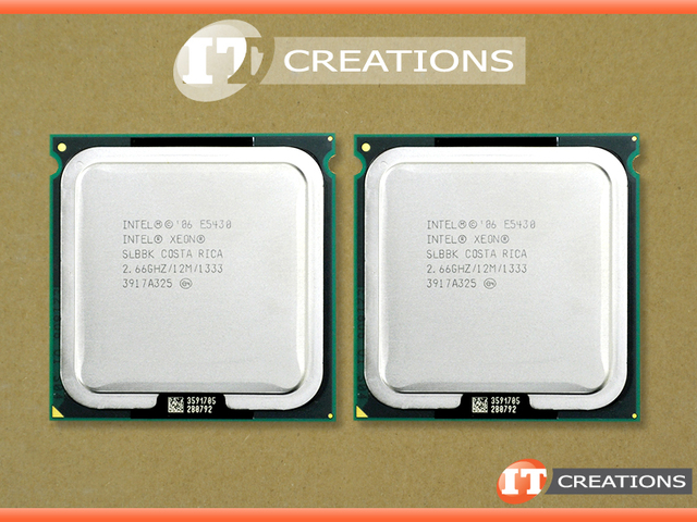 PAIR SLBBK INTEL CPU MATCHING PAIR ASSEMBLY HAS (2) E5430 QUAD CORE PROCESSORS