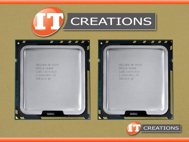 PAIR SLBF5 Intel CPU Matching Pair Assembly HAS (2) X5550 Quad Core Processors