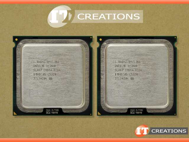 PAIR SLAEP Intel CPU Matching Pair Assembly HAS (2) L5320 Quad Core ...