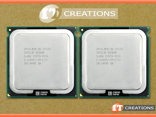 PAIR SLANU Intel CPU Matching Pair Assembly HAS (2) E5430 Quad Core Processors
