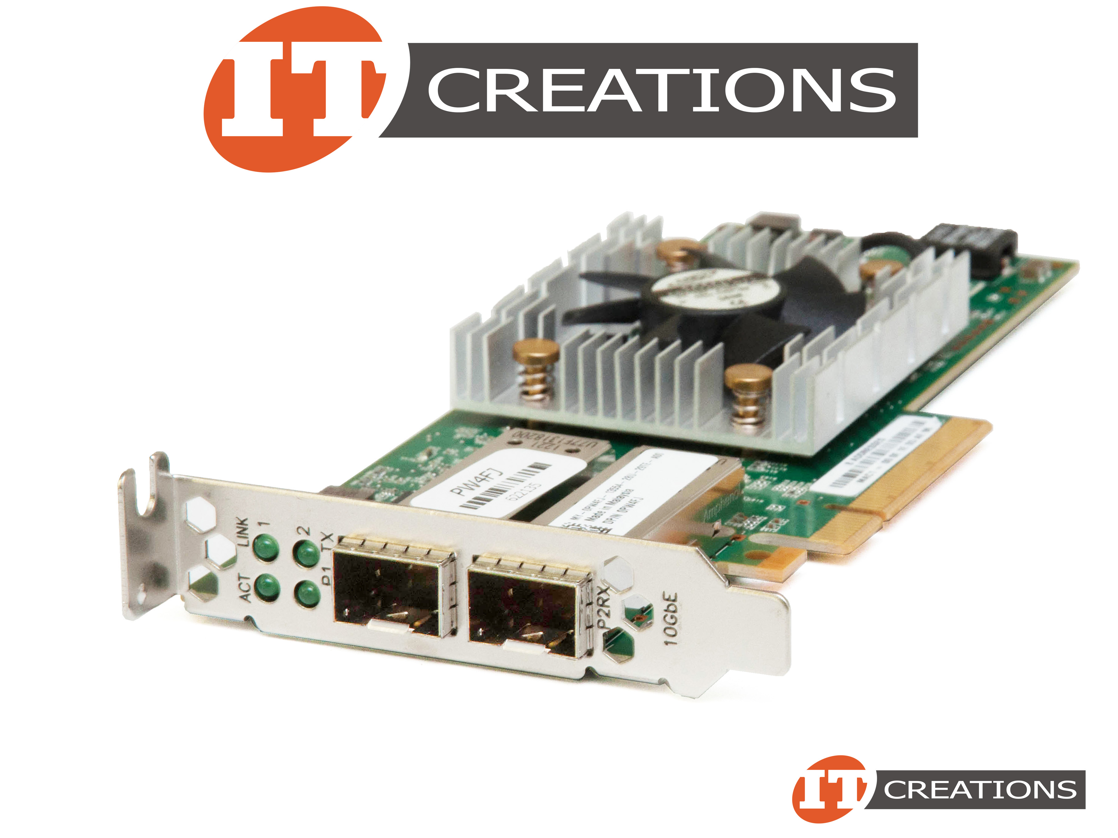 PW4FJ-LOW P DELL / QLOGIC QLE82262L CNA 10GBE PCI-E 2.0 X8 ( 2 ) TWO ...