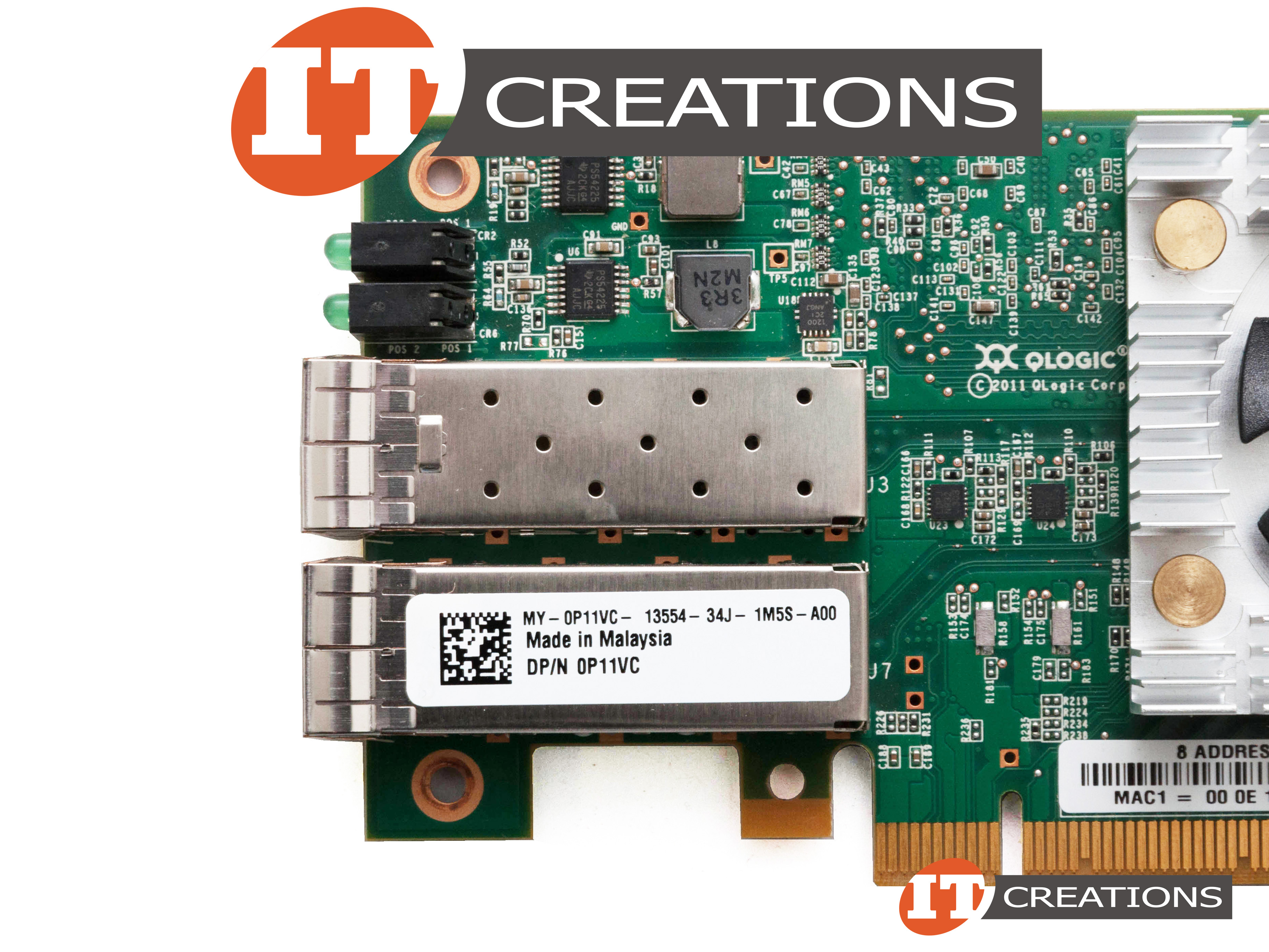 QLE8262-CU-DELL-NO BRACKET DELL / Qlogic Qle8262 CNA 10gb/s Dual Port Sfp+ PCI-E 2.0 X8 ...