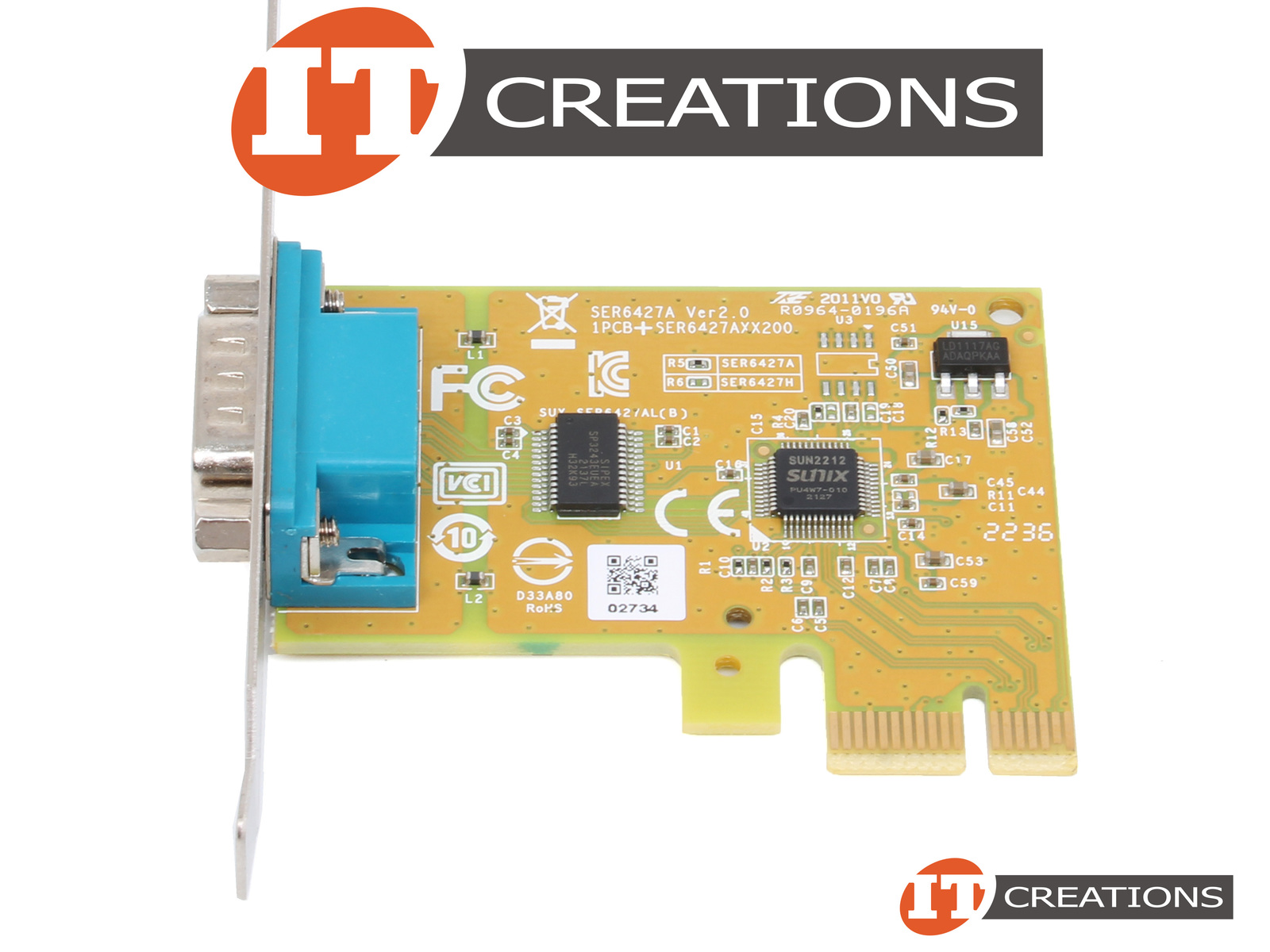 R0VGF-HIGH P DELL EXTERNAL SERIAL PORT PCI-E X1 CARD FOR DELL PRECISION ...