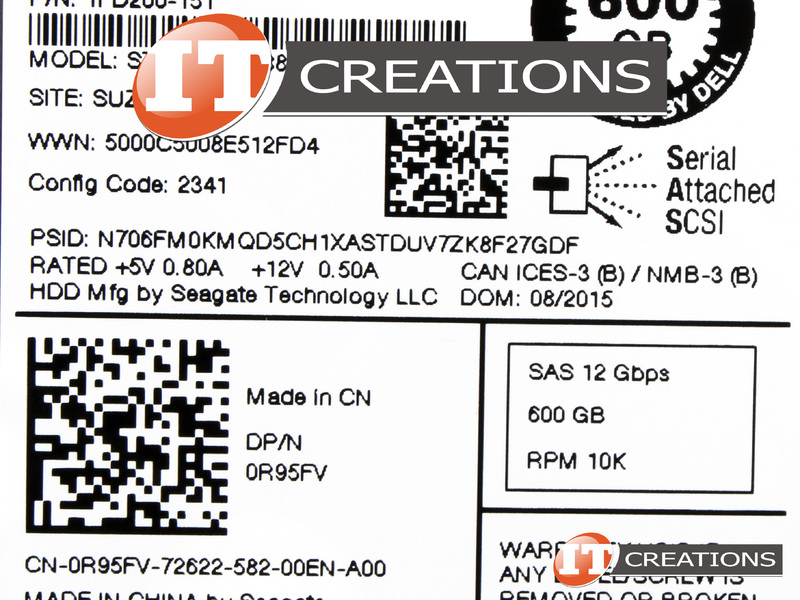 R95FV - Refurbished - DELL / Seagate 600GB 10K RPM SAS III 2.5 Inch ...