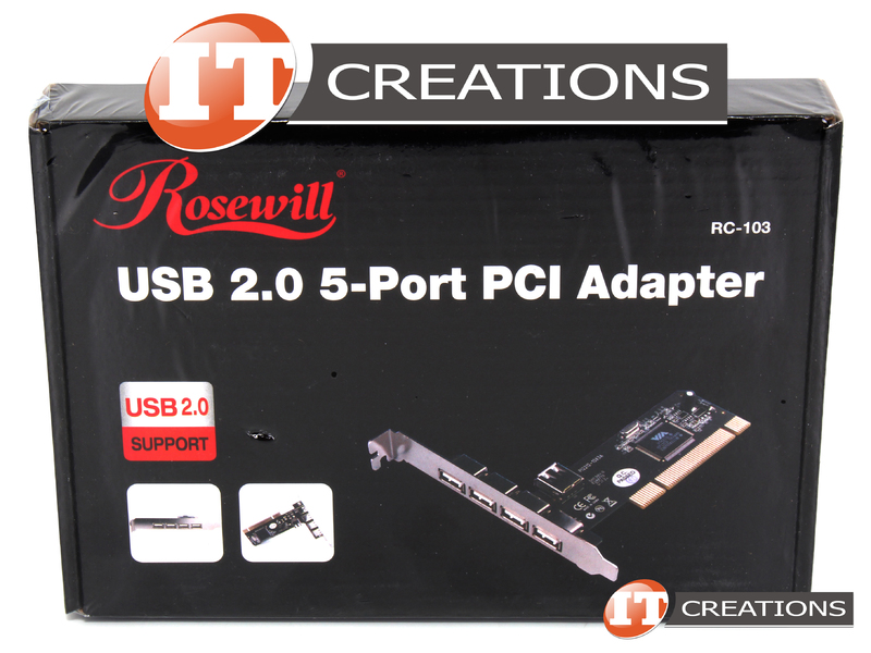 RC-103-RETAIL - Retail - Rosewill USB 2.0 5 Port PCI Adapter PCI-X 32 ...