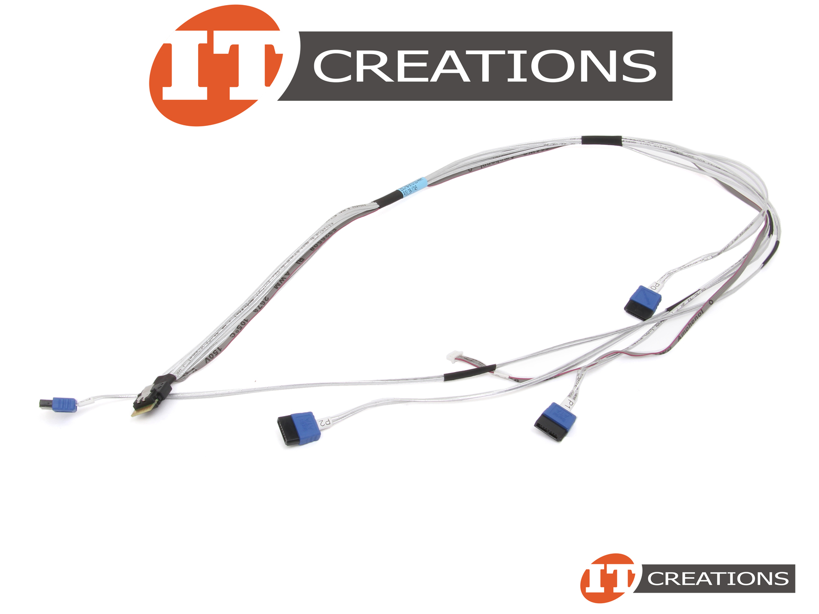 RSL38-1745 Gigabyte Slimline SAS TO X4 SATA Data Cable Assembly Slim ...