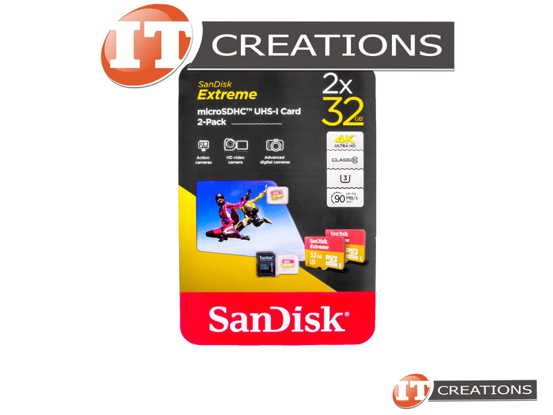 SDSQXNE-032G-ACDAT-RET - Retail - Sandisk 2 X 32GB Extreme Micro SD ...