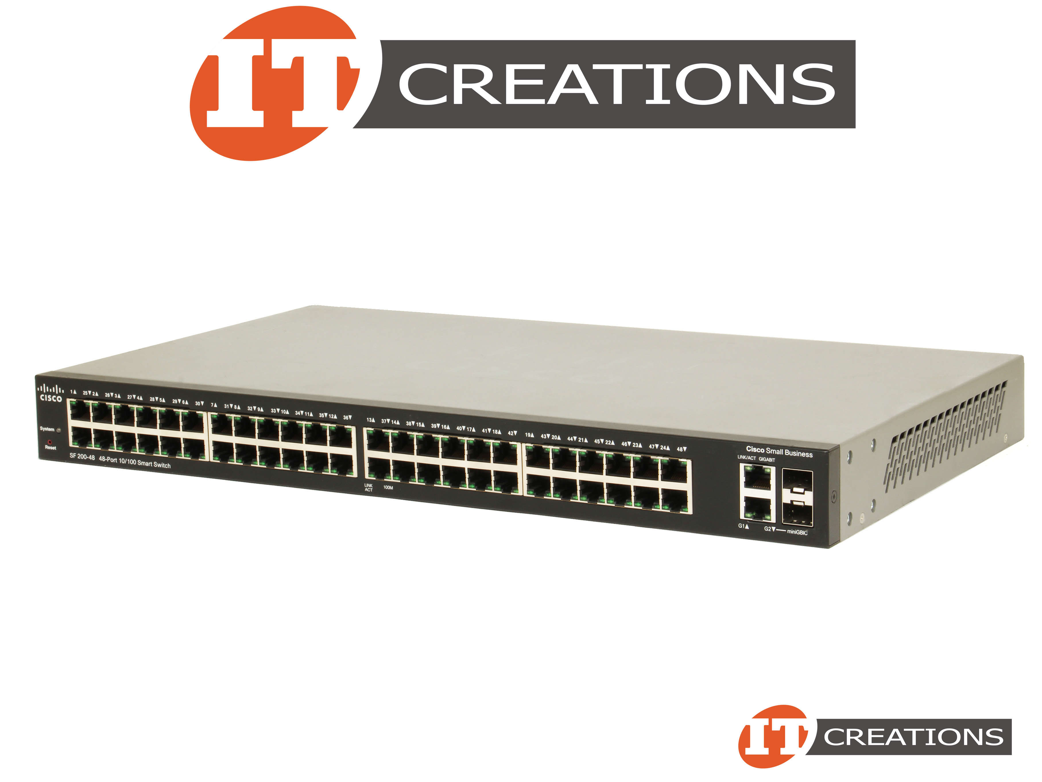 SF200-48 - Used - Cisco SF 200-48 100base-T 48-Port + 2xsfp Mini Gbic ...