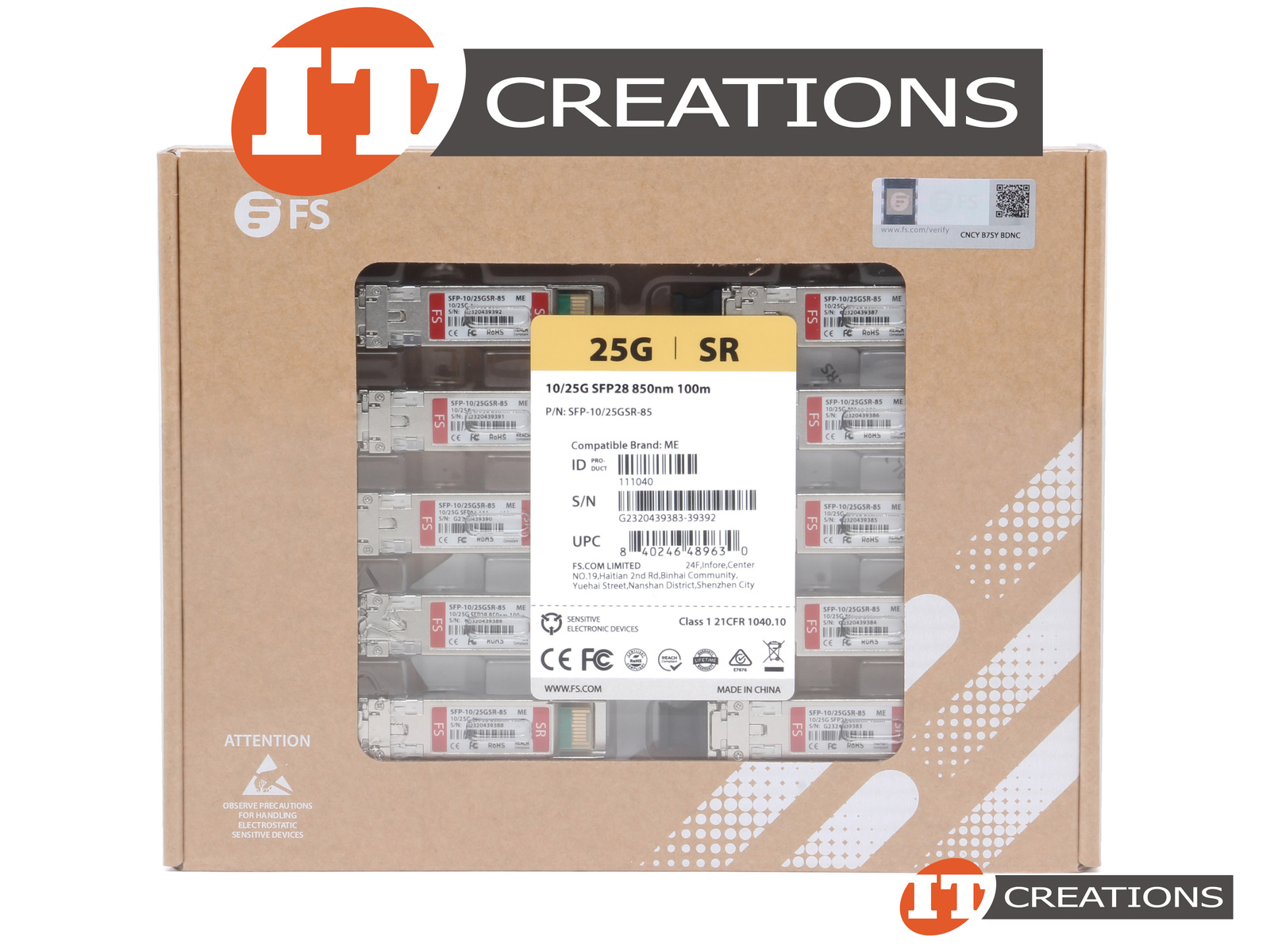 SFP-10-25GSR-85-RETAIL - Retail - Fiberstore 10gb/s / 25gb/s Base-SR ...