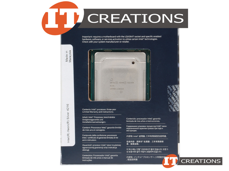 SILVER 4216-RETAIL - Retail - INTEL XEON SILVER 16 CORE PROCESSOR 4216 ...