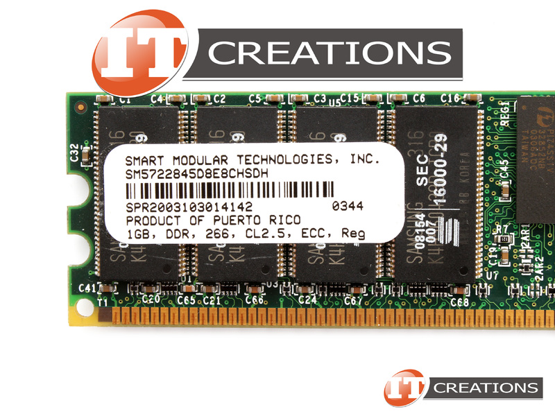 SM5722845D8E8CHSDH HP / Smart Modular 1GB PC-2100r DDR-266 Registered ECC Cl2.5 184 PIN Memory ...