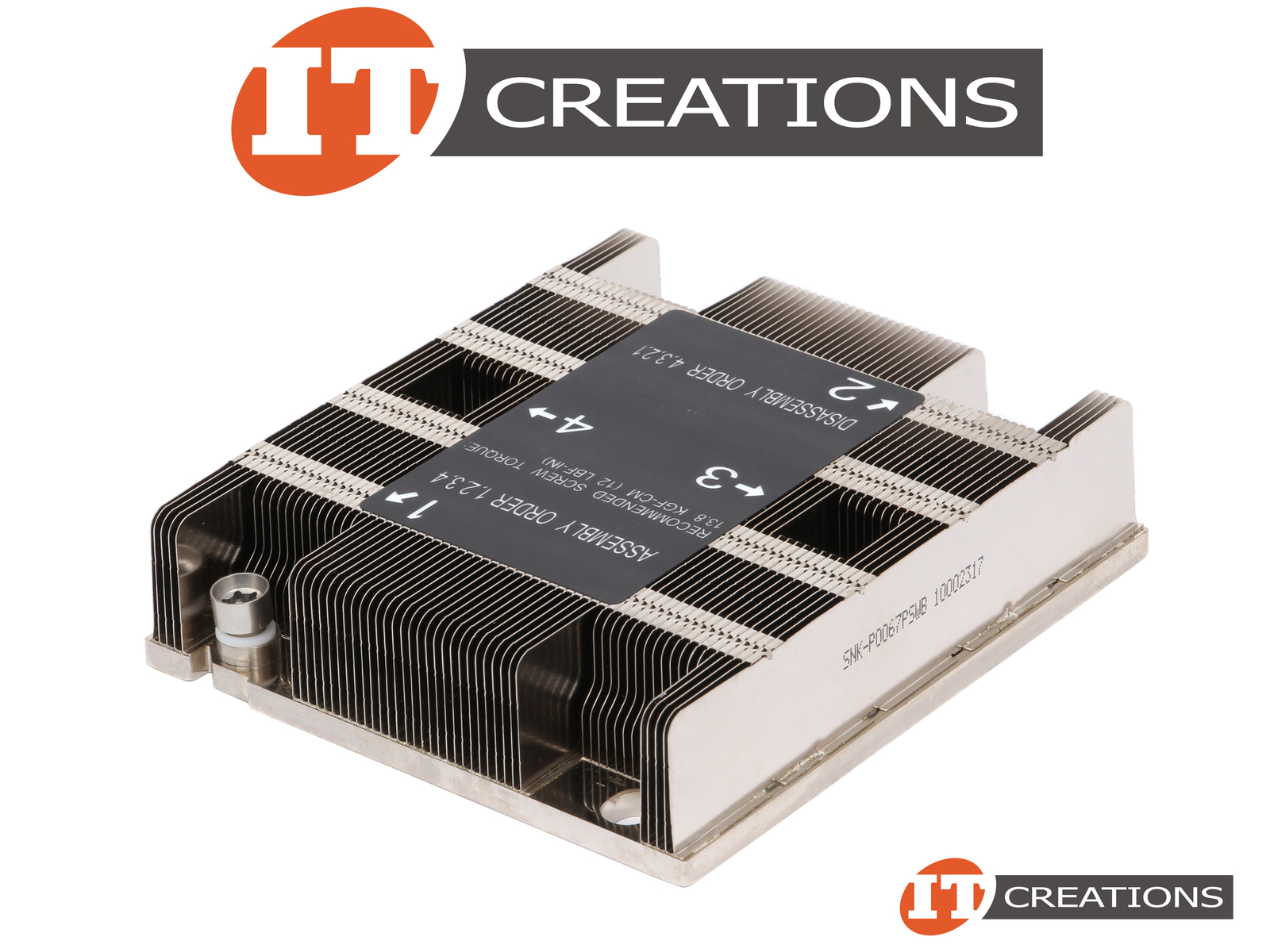 SNK-P0067PSWB SUPERMICRO 1U HIGH PERFORMANCE HEATSINK FOR SUPERMICRO ...