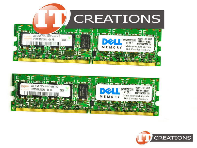 SNPWM553CK2-4G DELL / Hynix 4GB ( 2 X 2GB ) PC2-6400 Ddr2-800 ...