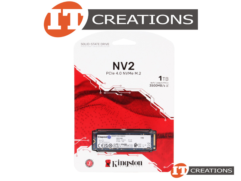 SNV2S-1000G-RETAIL - Retail - Kingston 1TB PCIE 4.0 X4 NVME M.2 2280 ...