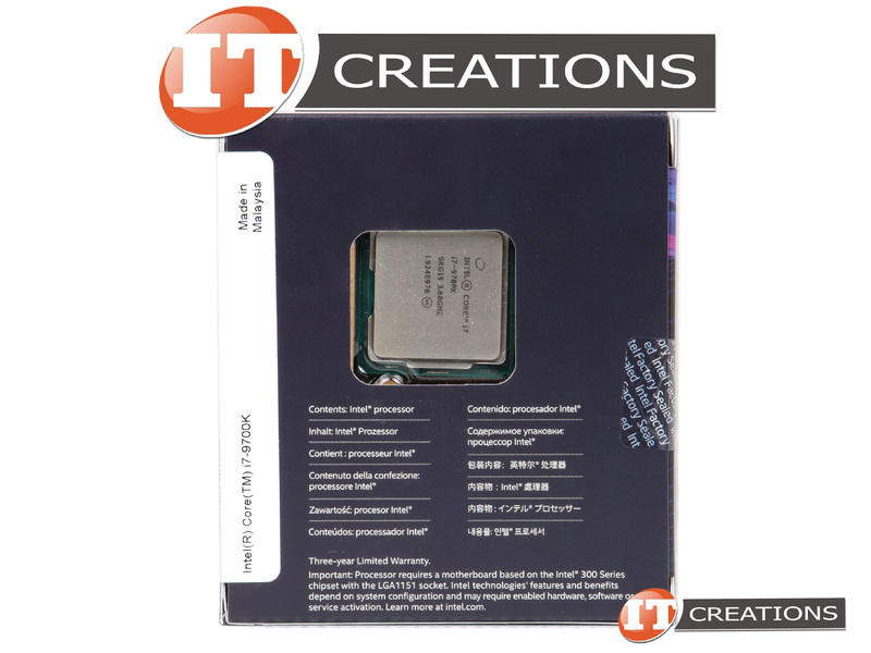 SRG15-RETAIL - Retail - Intel Core I7 8 Core Processor I7-9700k 3.60GHZ ...