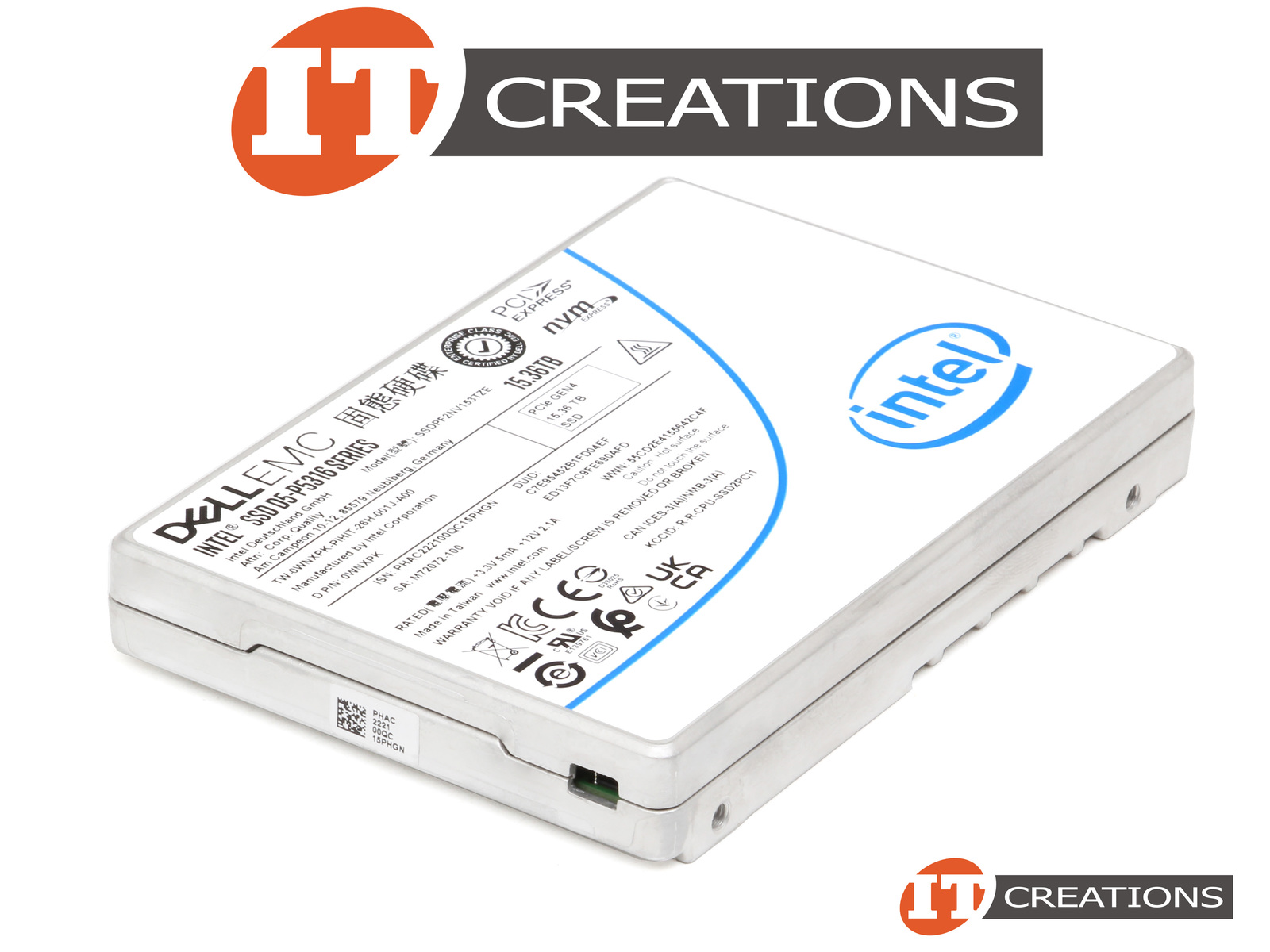 SSDPF2NV153TZE-DELL - Refurbished - DELL EMC / Intel 15.36TB 144l QLC ...