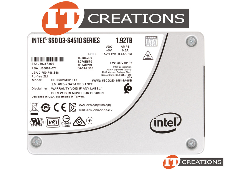 SSDSC2KB019T8 - Refurbished - INTEL 1.92TB 64-LAYER TLC SATA III 2.5 ...