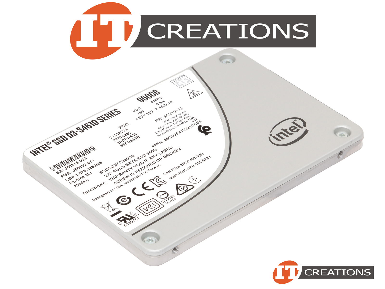SSDSC2KG960G8 - Refurbished - INTEL 960GB TLC SATA III 2.5 INCH SMALL ...