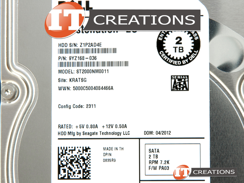 ST2000NM0011-DELL DELL / SEAGATE 2TB 7.2K RPM SATA 3.5 INCH LARGE FORM ...