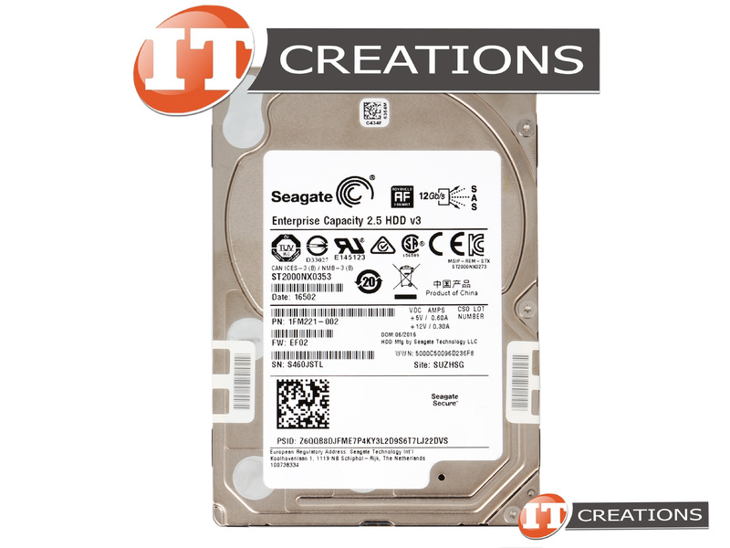 ST2000NX0353 - Refurbished - SEAGATE 2TB 7.2K RPM SAS III 2.5 INCH ...
