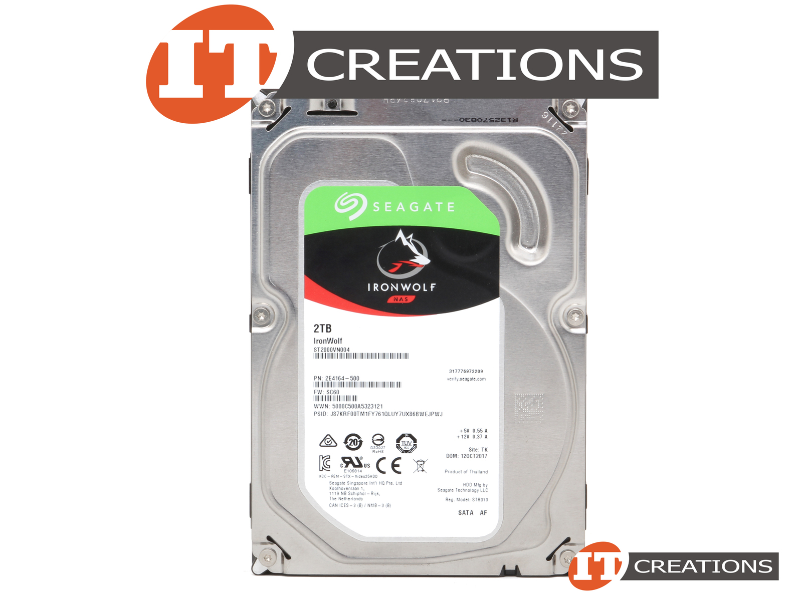 ST2000VN004 - Used - Seagate 2TB 5.9k RPM SATA III 3.5 Inch Large Form ...