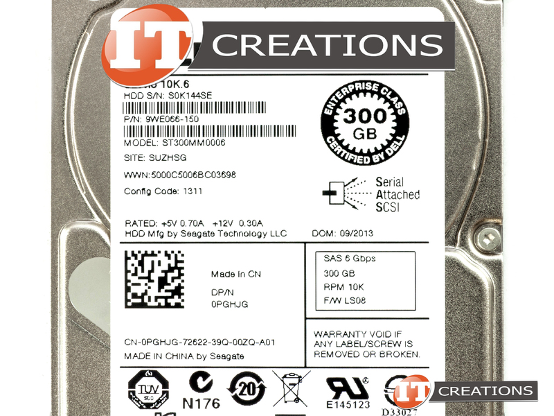 ST300MM0006-DELL - Used - DELL / SEAGATE 300GB 10K RPM SAS 2.5 INCH ...