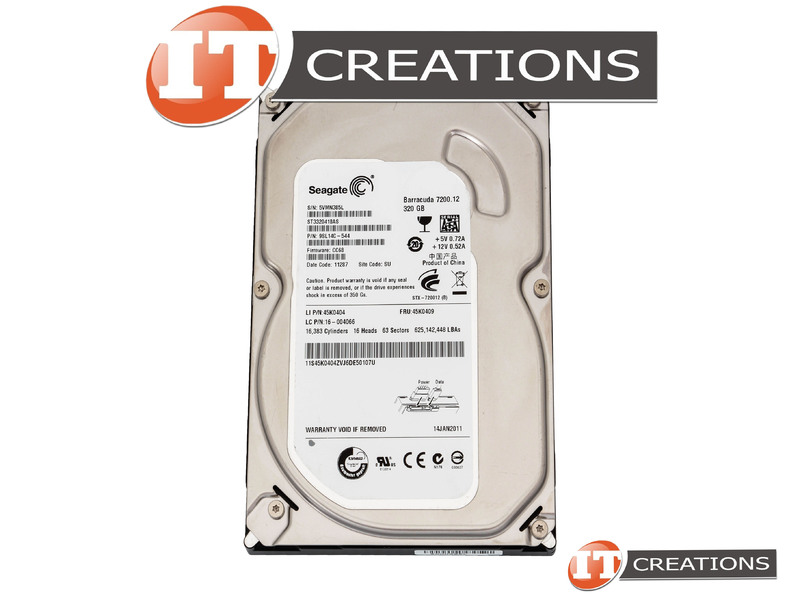 ST3320418AS-LENOVO - Refurbished - Lenovo / Seagate 320GB 7.2k RPM SATA ...
