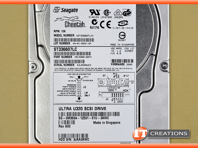 ST336607LC-DELL DELL 36GB 10K RPM U320 Scsi 3.5 Inch Hard Drive (dual ...