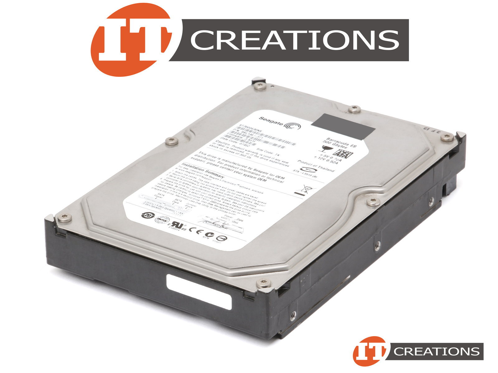 ST3500630NS - Used - Seagate 500GB 7.2k RPM SATA 3.5 Inch Large Form ...
