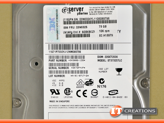 ST373207LC-IBM IBM SEAGATE CHEETAH 73GB 10K RPM ULTRA 320 80 PIN SCSI ...