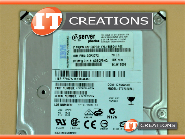 ST373307LC-IBM IBM Seagate Cheetah 73GB 10K RPM Ultra 320 80 PIN Scsi ...