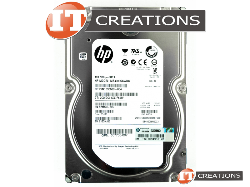 ST4000NM0033-HP - Used - HP / SEAGATE 4TB 7.2K RPM SATA III 3.5 INCH ...