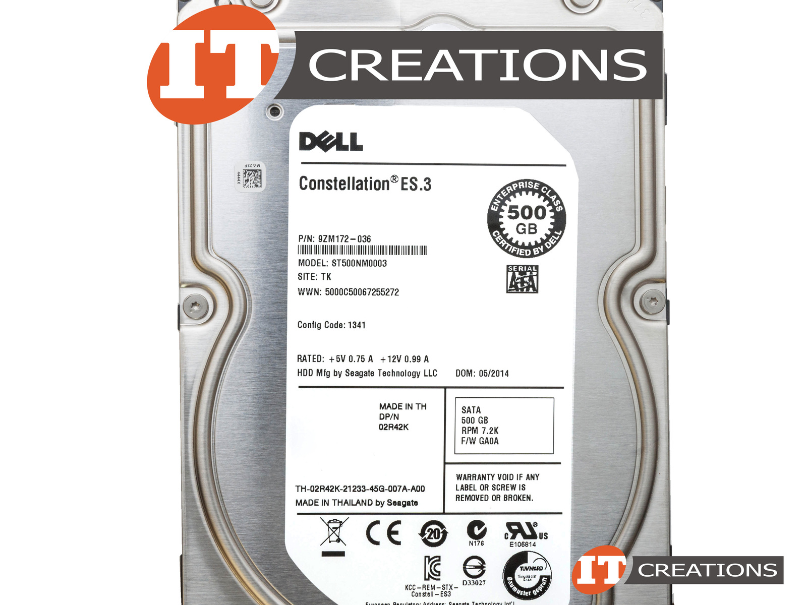 ST500NM0003-DELL - Used - DELL / SEAGATE 500GB 7.2K RPM SATA 3.5 INCH ...