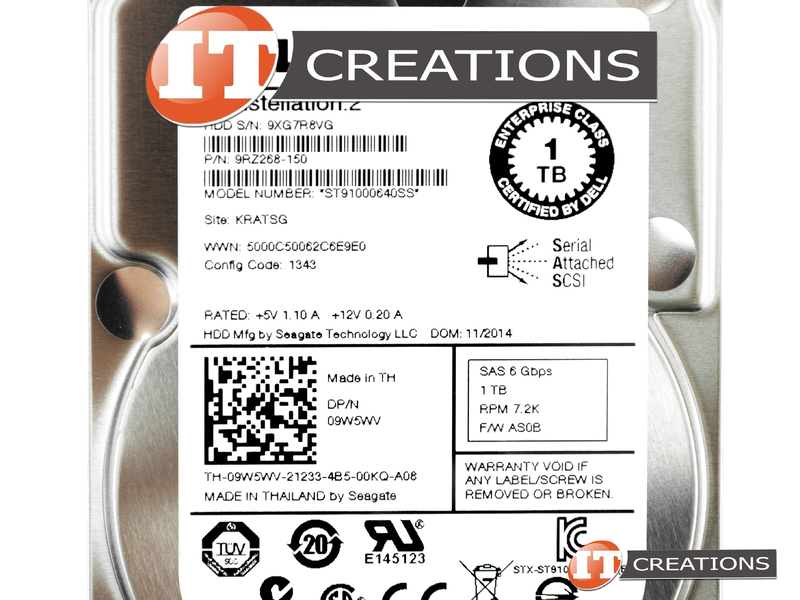 ST91000640SS-DELL - Used - DELL / Seagate 1TB 7.2k RPM SAS 2.5 Inch ...