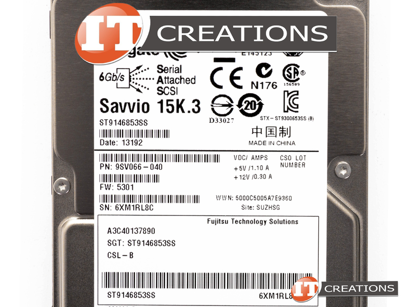 ST9146853SS-FUJITSU - Refurbished - FUJITSU / SEAGATE 146GB 15K RPM SAS 2.5 INCH SMALL FORM ...