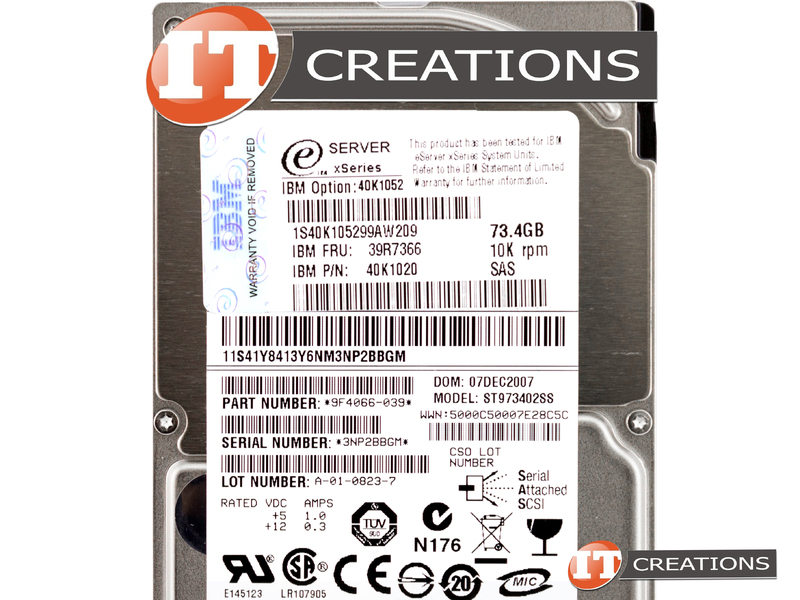 ST973401SS-IBM - Used - IBM / SEAGATE 73GB 10K RPM SAS 2.5 INCH SMALL ...