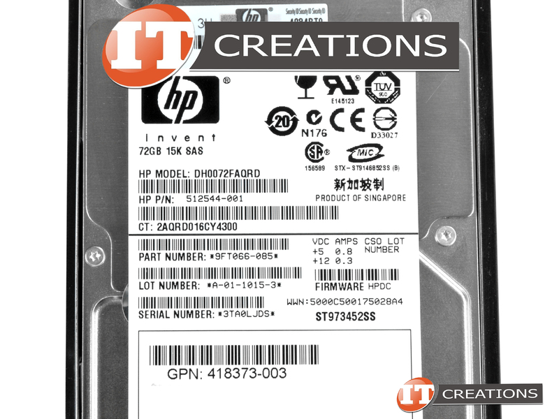 ST973452SS-HP - New Other - HP / SEAGATE 72GB 15K RPM SAS 2.5 INCH ...