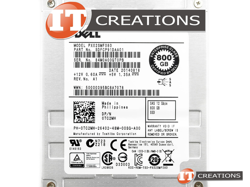 TC2MH - Refurbished - DELL / TOSHIBA 800GB EMLC SAS III 2.5 INCH SMALL ...