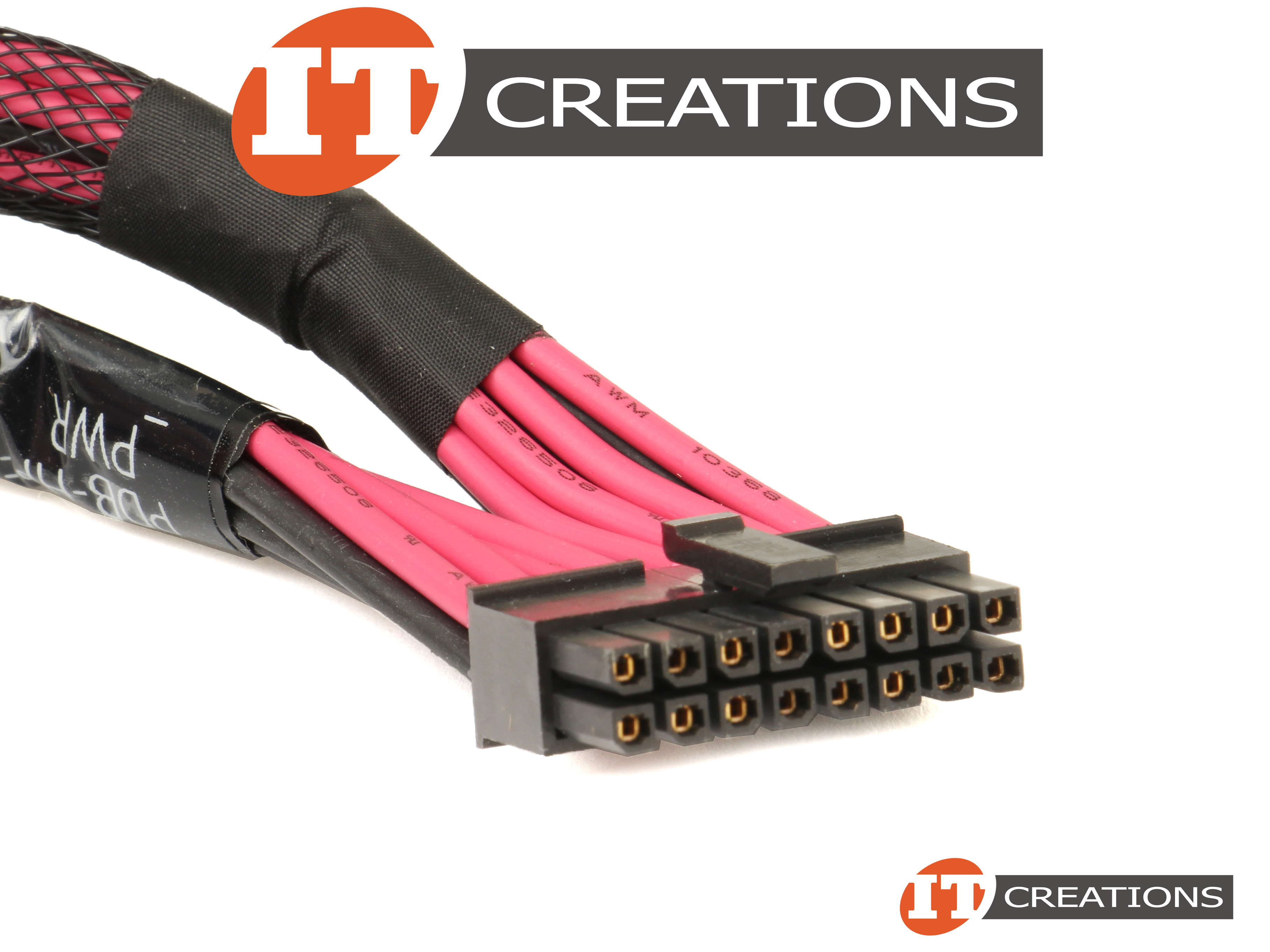 TG55R DELL RED / Black Y Split 16 PIN TO X2 8 PIN FAN Power Cable For ...