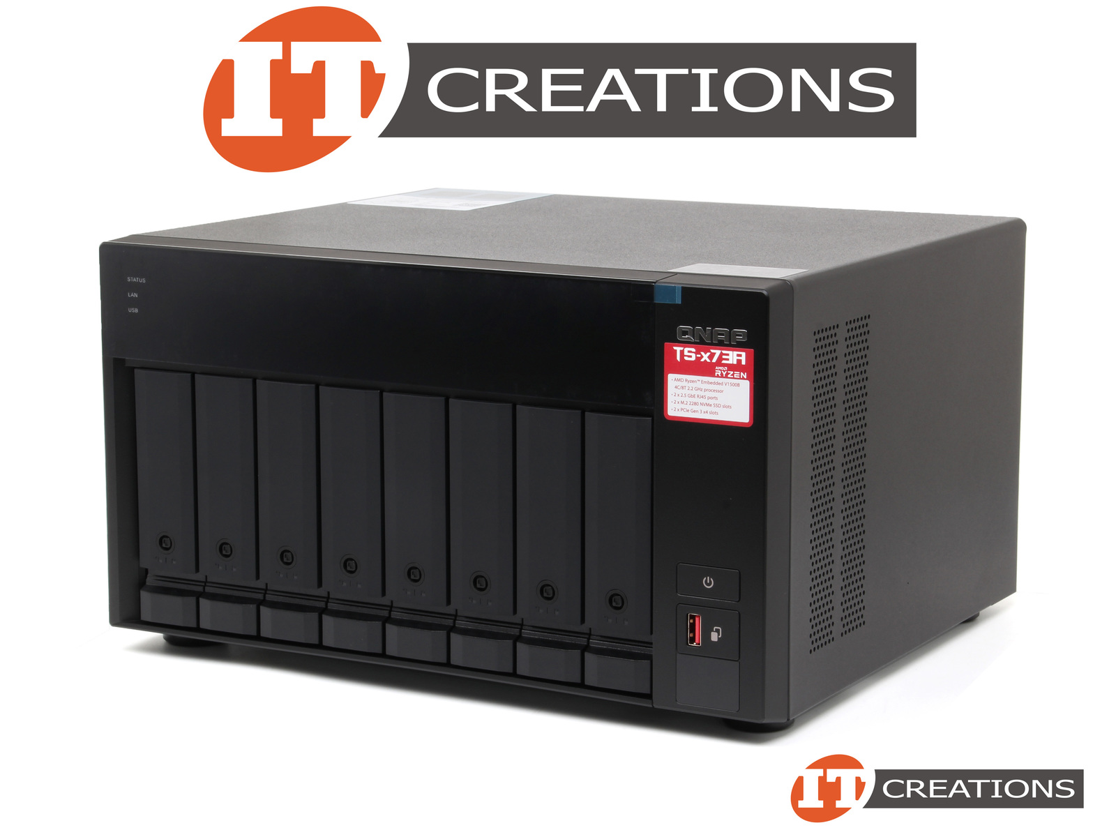 TS-873A-8G-NEW - New - Qnap TS-873a High Performance Dual 2.5gbe NAS Enclosure Chassis AMD Ryzen ...