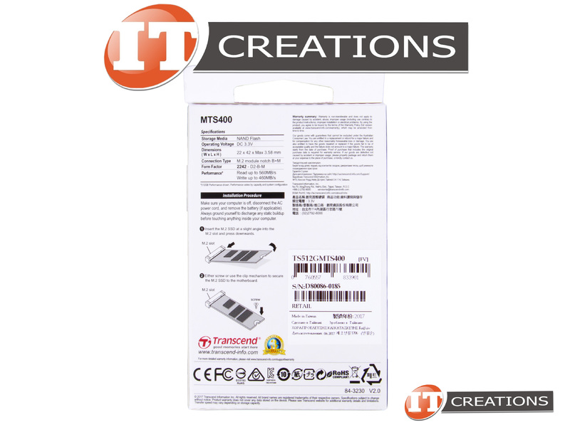 TS512GMTS400-RETAIL - Retail - Transcend 512GB MLC SATA III M.2 2242 ...