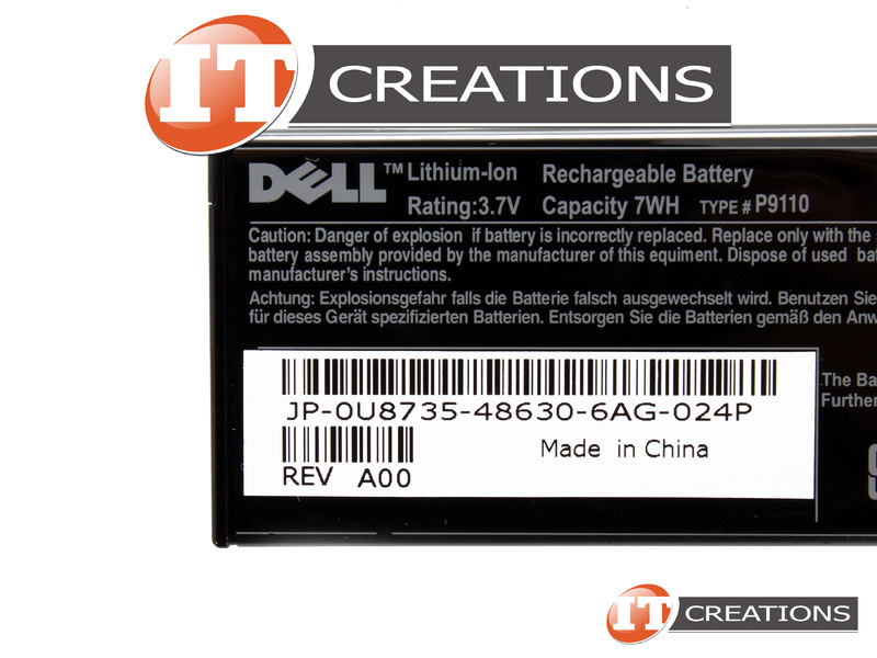 U8735 - Used - DELL Battery Lithium ION 3.7v 7WH For DELL Perc H700 / 5 ...