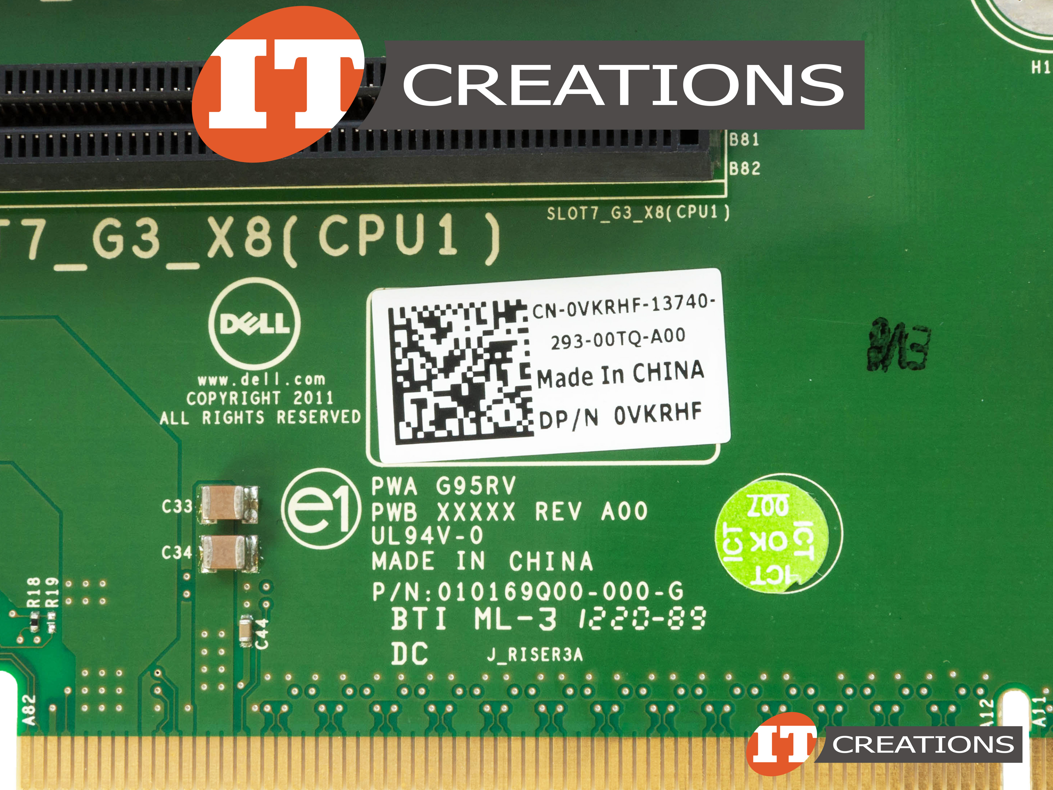 VKRHF DELL Riser Card 3 For DELL Poweredge R720 / Storage Compellent ...