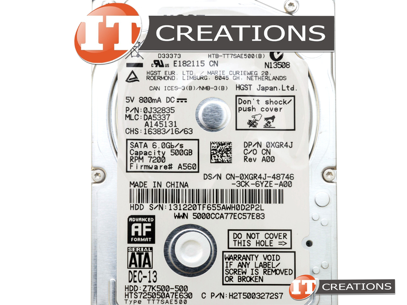 VVHK4 - Used - DELL / Hitachi Global 500GB 7.2k RPM SATA III 2.5 Inch ...